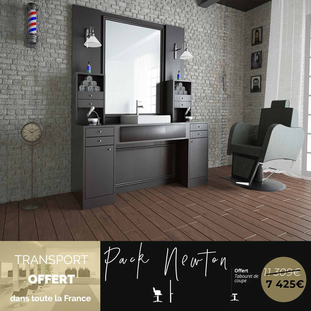 Packs mobilier de coiffure salons complets de coiffure - Mobicoiff